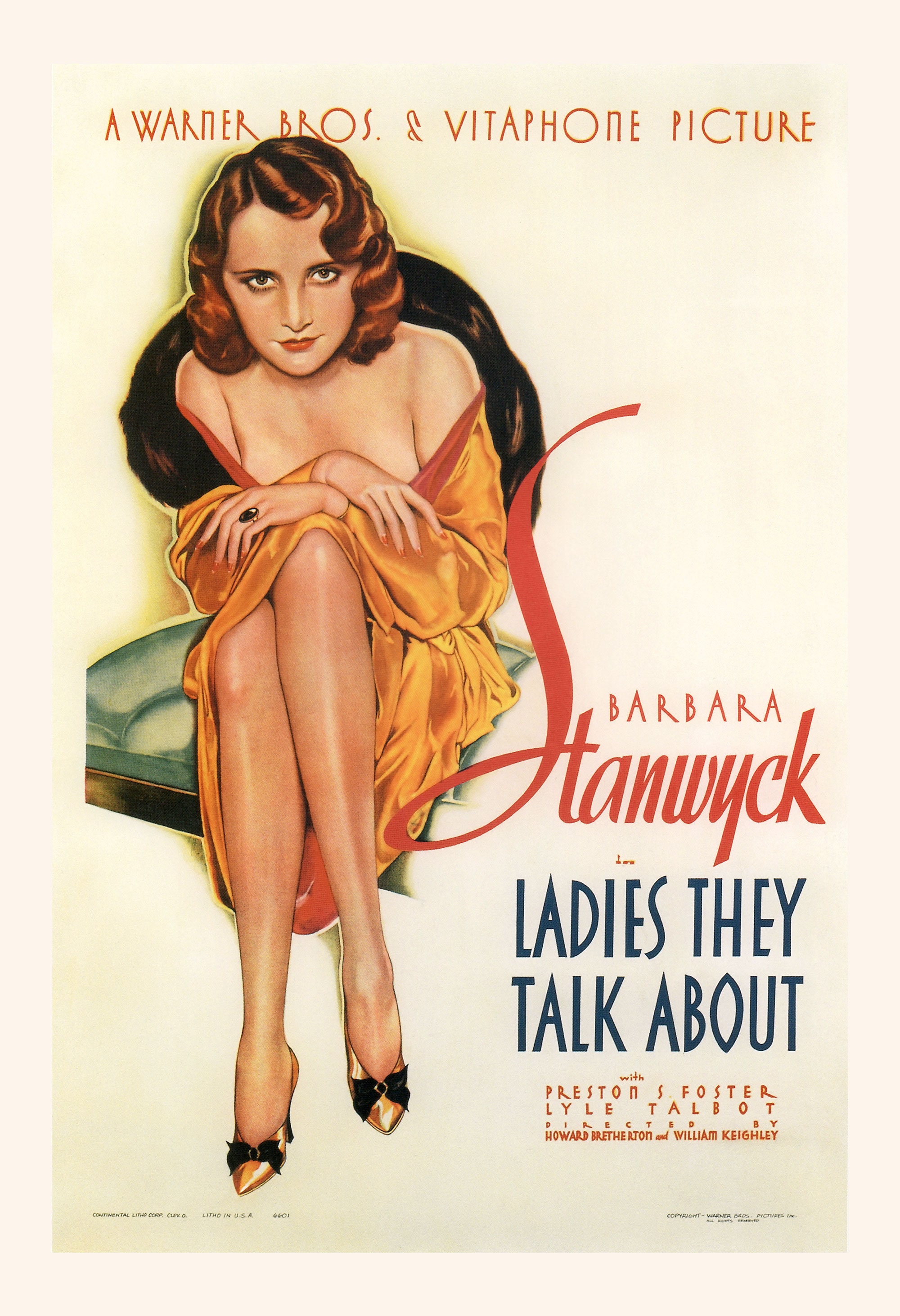 RETRO MOVIE POSTER - Ladies they Talk About - Barbara Stanwyck Movie Poster sold by Sharon hart ...