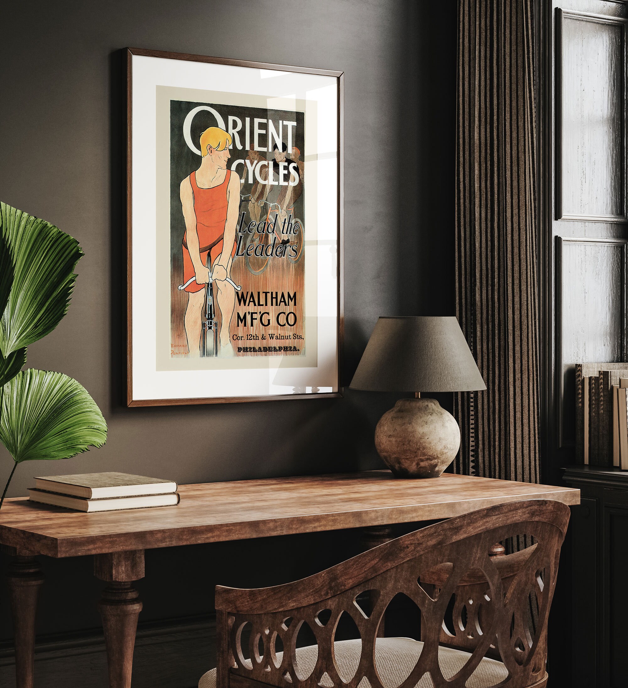 ORIENT BICYCLES POSTER Antique Art Nouveau Poster Print Belle Epoque ...