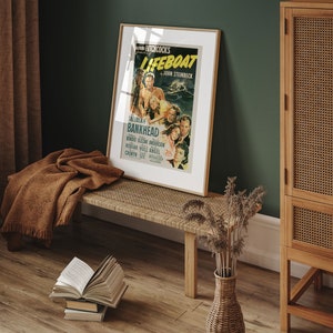 LIFEBOAT MOVIE POSTER, John Steinbeck Poster, Alfred Hitchcock Movie ...