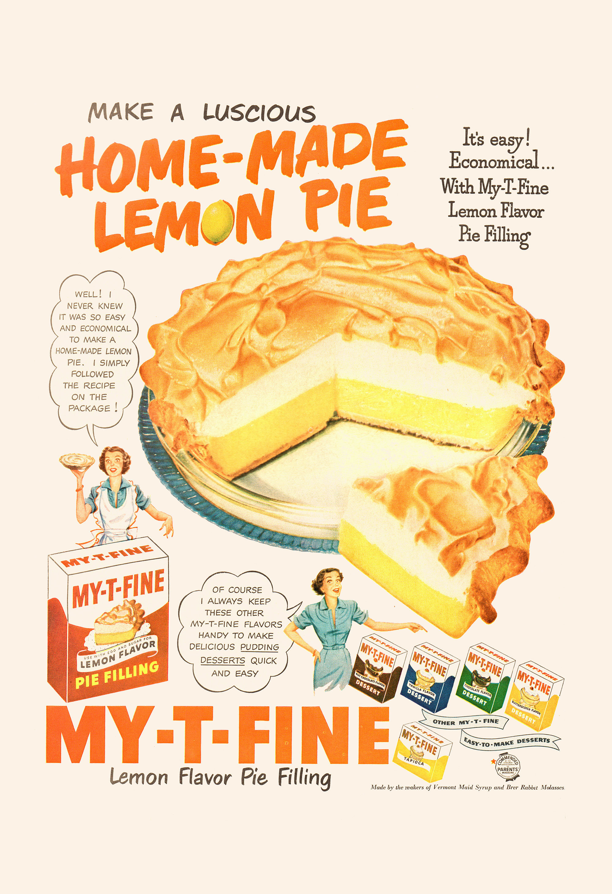 RETRO PIE AD Vintage Cooking Ad Mid-century Poster Classic - Etsy Canada