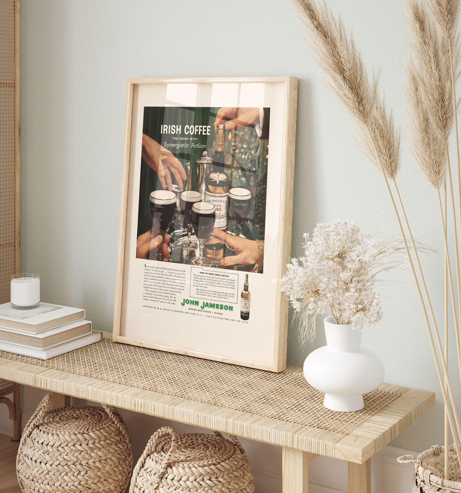 IRISH COFFEE AD Retro Irish Whiskey Ad Bar Poster Barware - Etsy