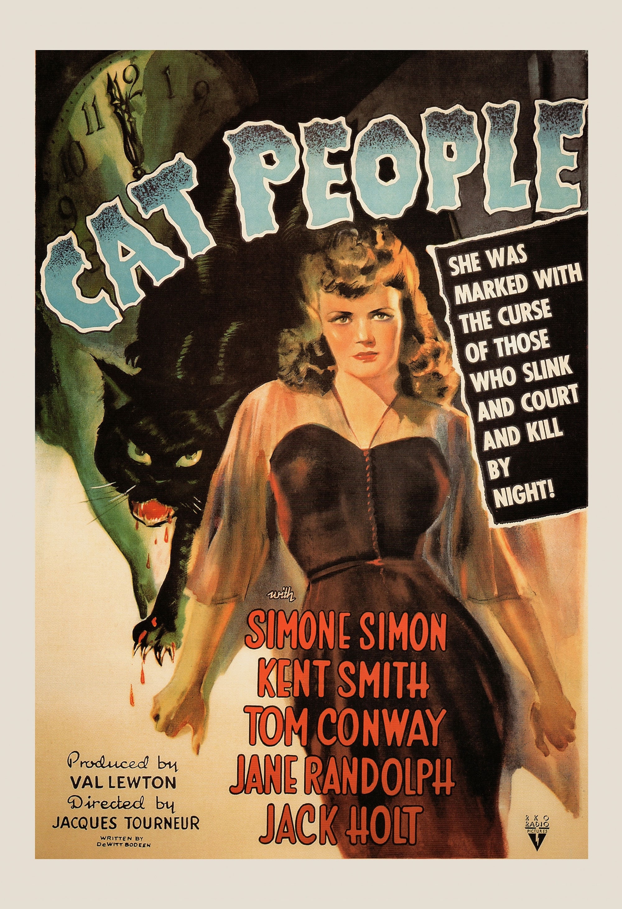CLASSIC FILM POSTER Cult Horror Movie Poster Cat People - Etsy Canada