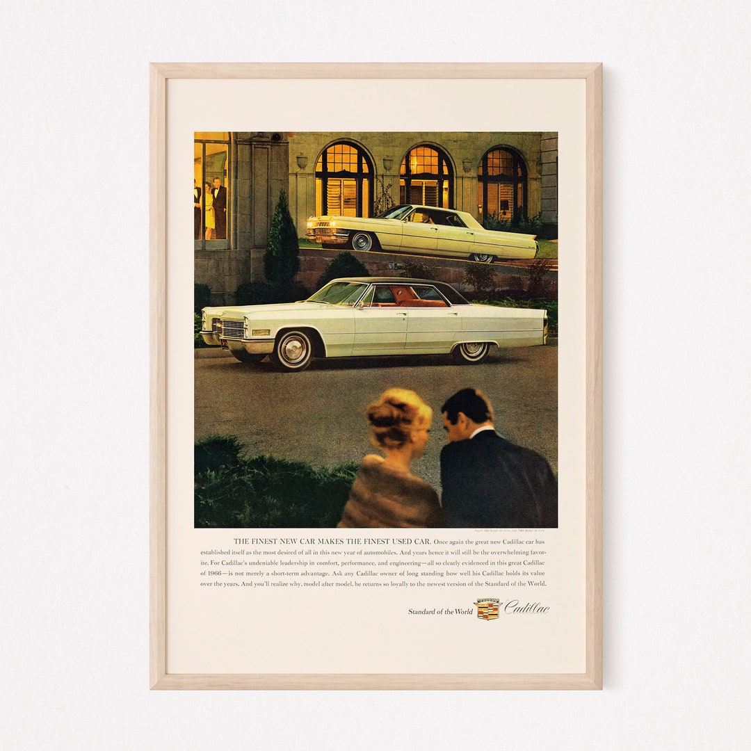 VINTAGE CAR Ad, Retro Car Ad, Luxury Classic Car Ad Mid-century Poster ...