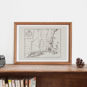 ANTIQUE NEW ENGLAND Wall Art New England Map Antique | Etsy