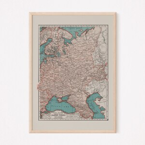 EASTERN EUROPE MAP, Vintage Map of Eastern Europe, Vintage Map Print ...