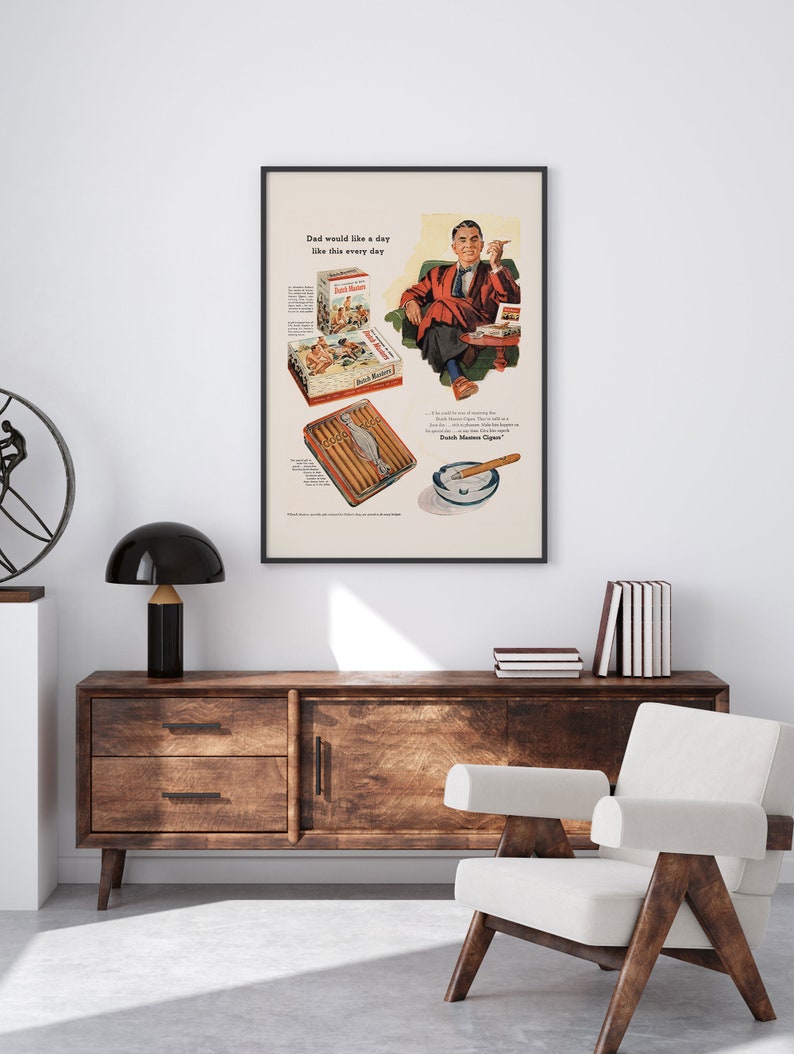 VINTAGE CIGAR AD Retro Cigar Advertisement Mid-century Ad - Etsy