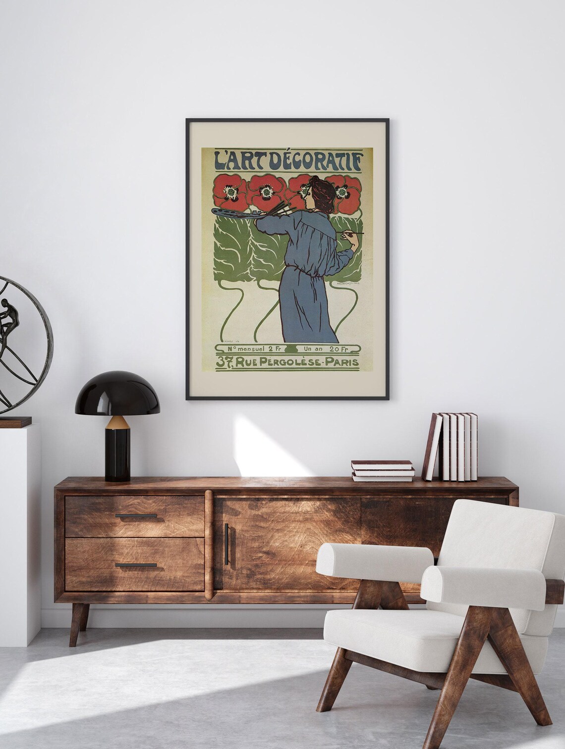Antique Jugendstil Art Nouveau Poster Fine Art Print Belle Epoque ...