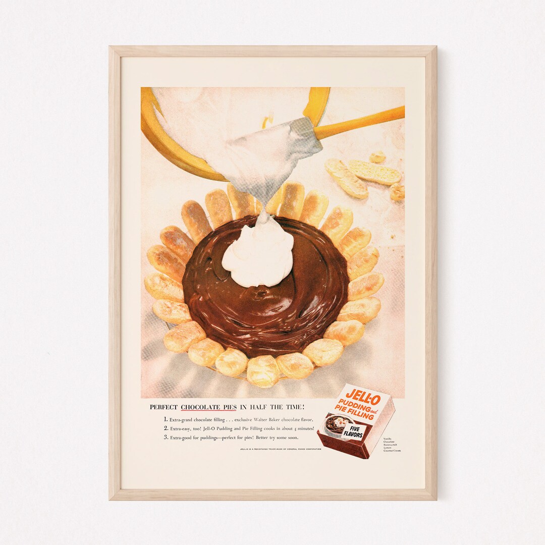 VINTAGE KITCHEN AD, Retro Mid-century Ad, Vintage Kitchen Poster ...