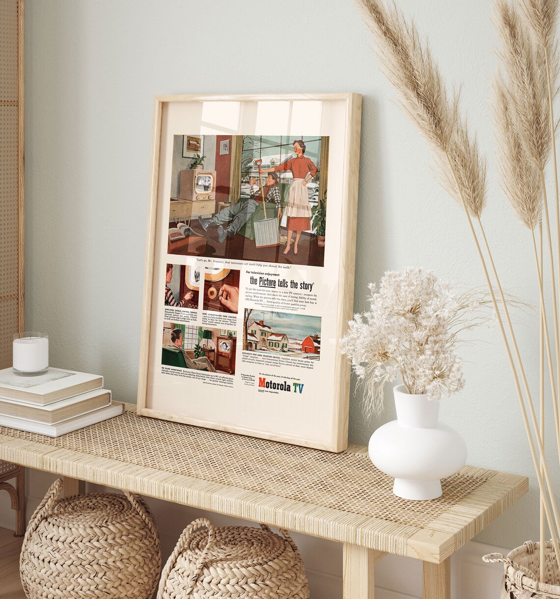 VINTAGE TV POSTER Old Television Poster Winter Poster - Etsy