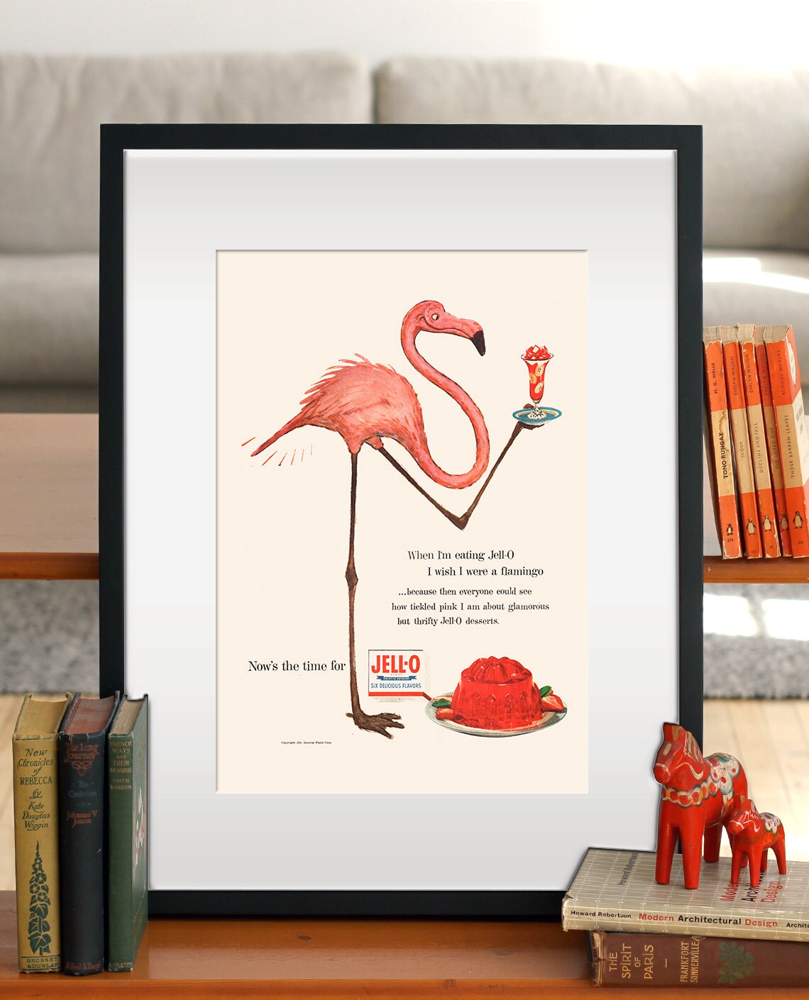 PINK FLAMINGO AD With Jelly Pink Flamingo Poster Vintage - Etsy