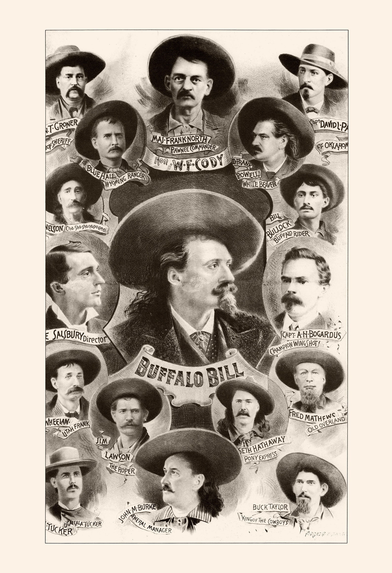 WILD WEST POSTER Buffalo Bill Print Famous Staff Authentic - Etsy