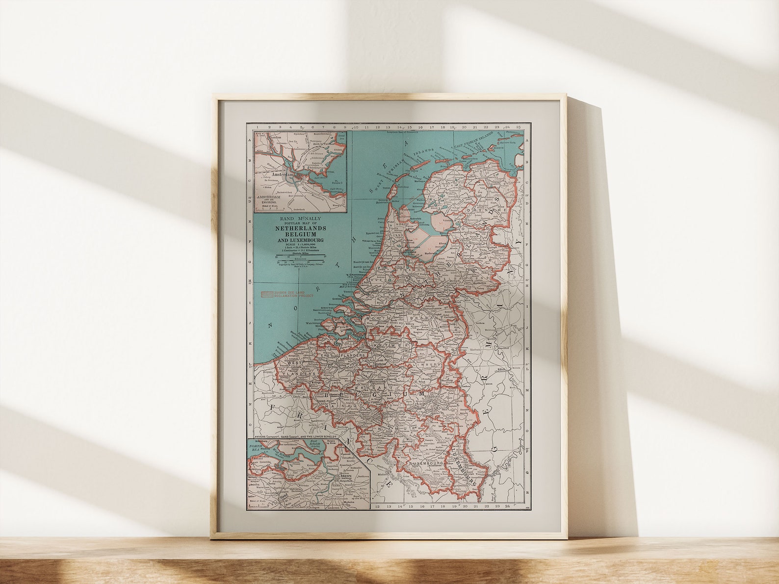 VINTAGE NETHERLANDS MAP Vintage Map of the Netherlands Wall - Etsy