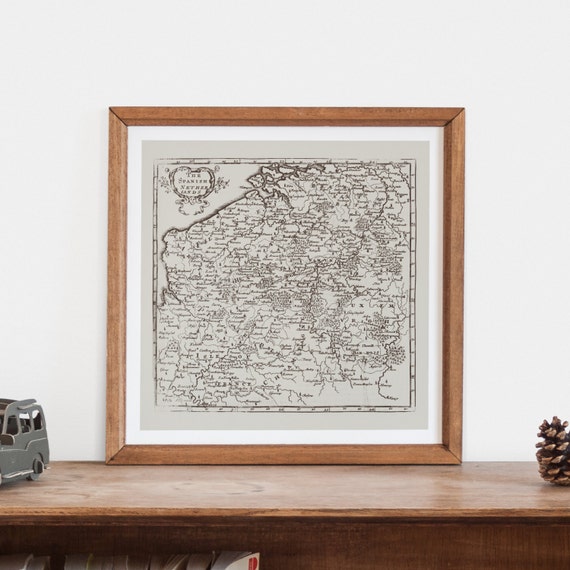 SPANISH NETHERLANDS MAP Antique Historical Map Professional - Etsy