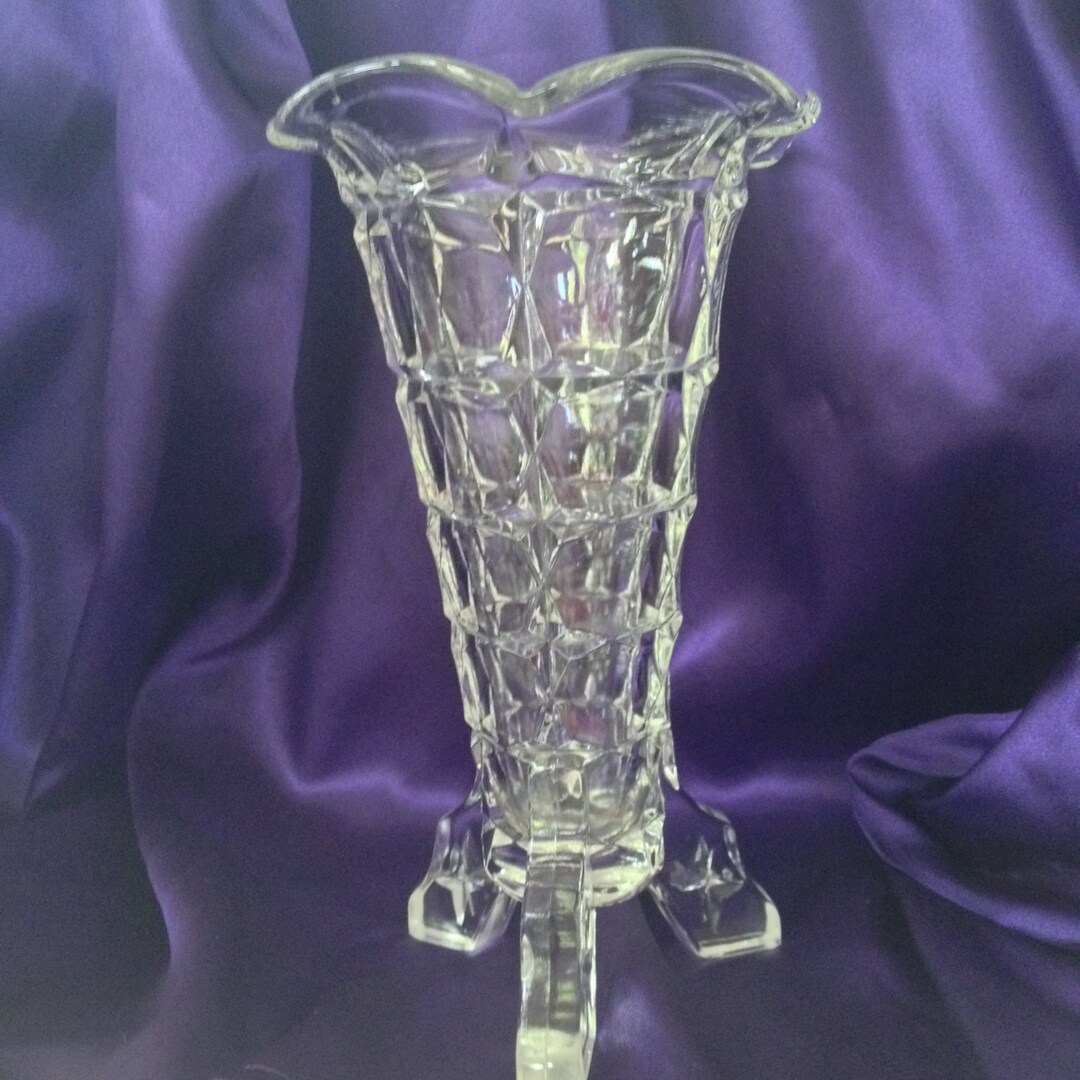 Art Deco Rocket Vase, Indiana Constellation 300, Tripod Footed , Early ...