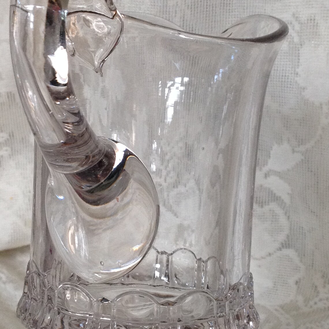 EAPG Adams Glass Co Apollo Pedestal Cream Pitcher Sun Purple - Etsy