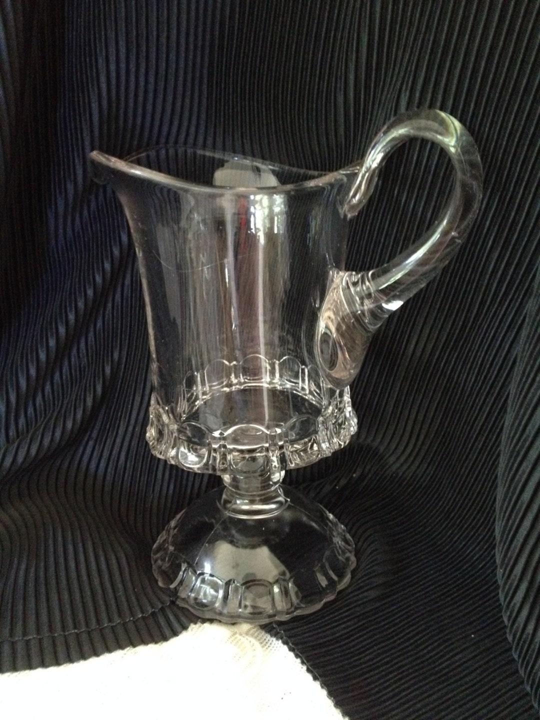 EAPG Adams Glass Co Apollo Pedestal Cream Pitcher Sun Purple 1880 ...