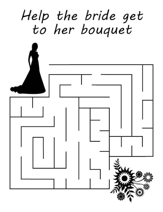 Wedding Activity Book Maze