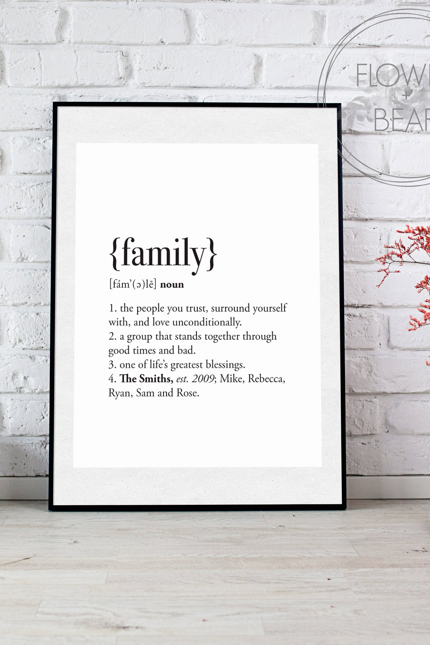 Family Definition Printable Wall Art | Etsy
