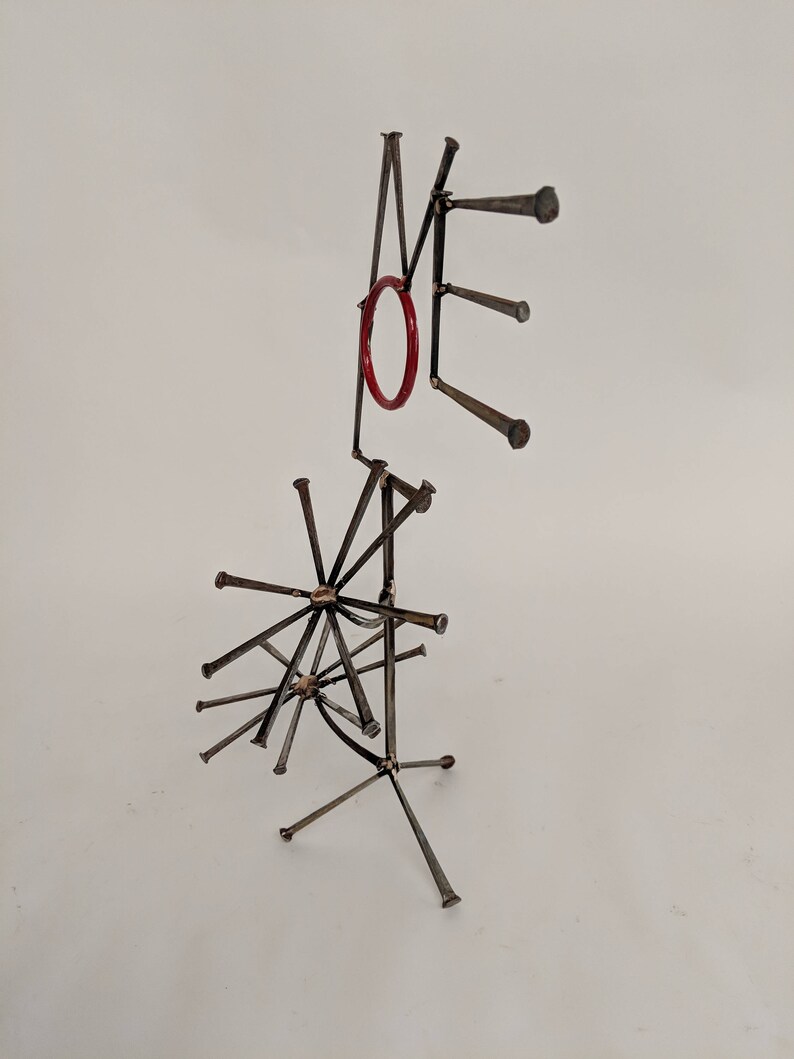 Abstract Welded Metal Art LOVE Table Sculpture - Perfect Valentine's ...