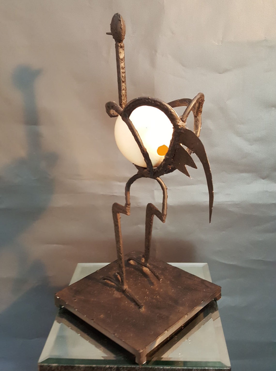 Metal Welded Abstract Bird Sculpture of Rebar Steel - Etsy