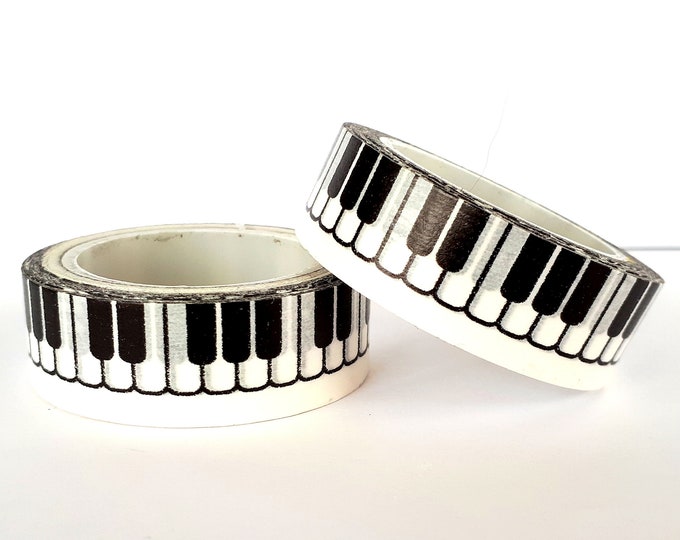 Piano Washi Tape Keyboard Masking Tape Black and White - Etsy