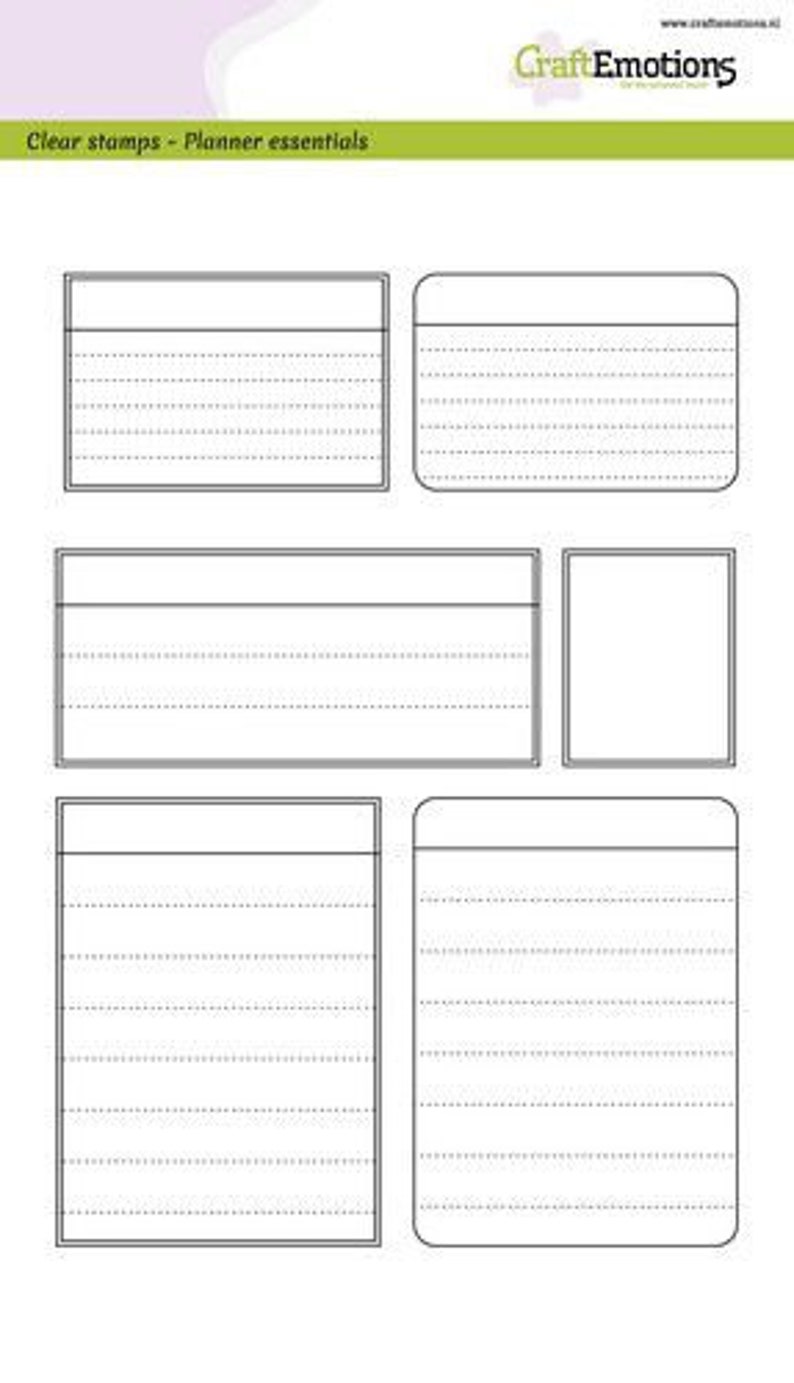 Large bullet journal clear stamps set frameworks A5 frames | Etsy