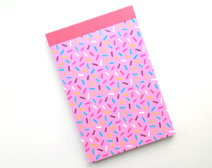 Notepad Pink With Cute Sprinkles - Etsy