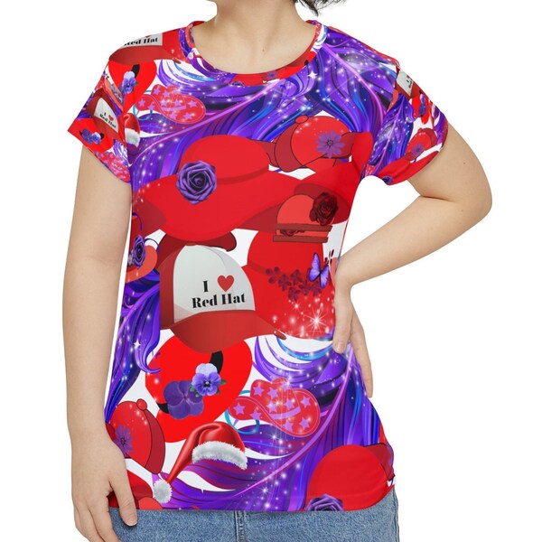 Red Hat Society Fabric - Etsy