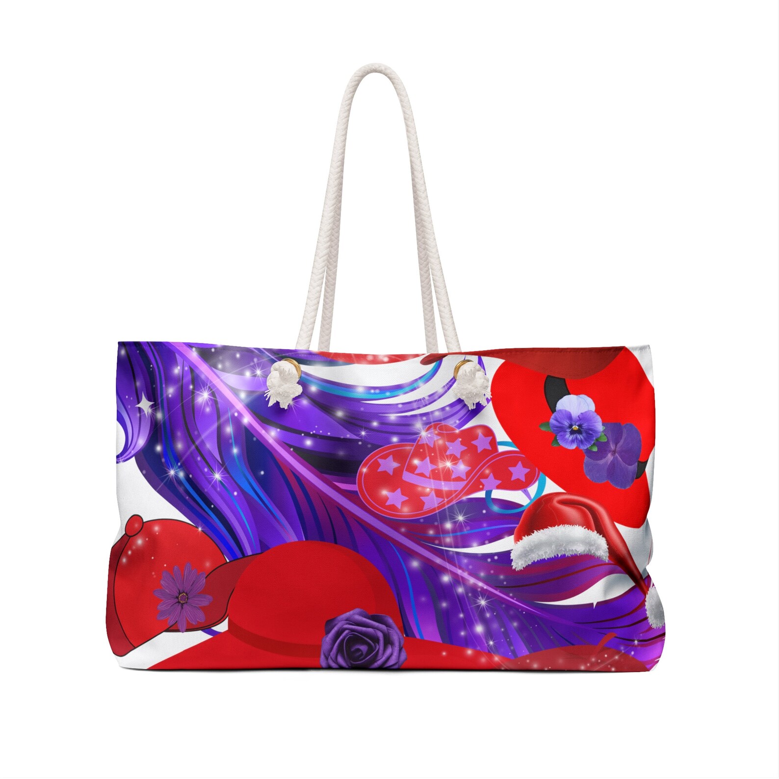 Red Hat Society Weekender Bag, Red Hat Bag, Red Hat Carryall Red and ...