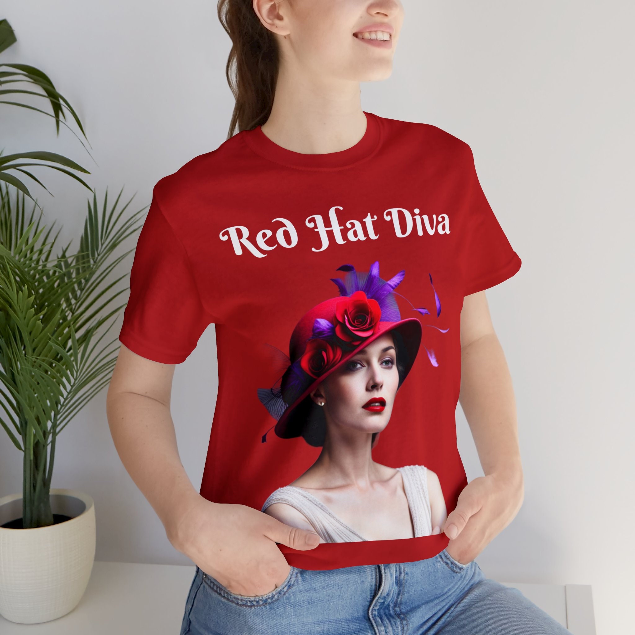 Red Hat Diva Red Hat Shirt Available in Red or Purple Soft Bella and ...