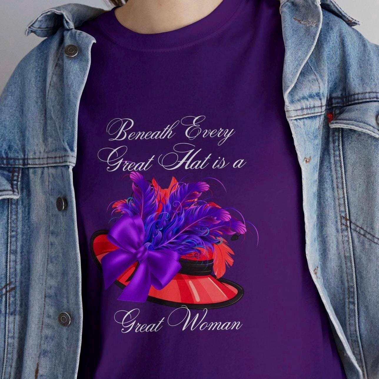 Red Hat Shirt the Says Beneath Every Great Hat is a Great Woman - Etsy