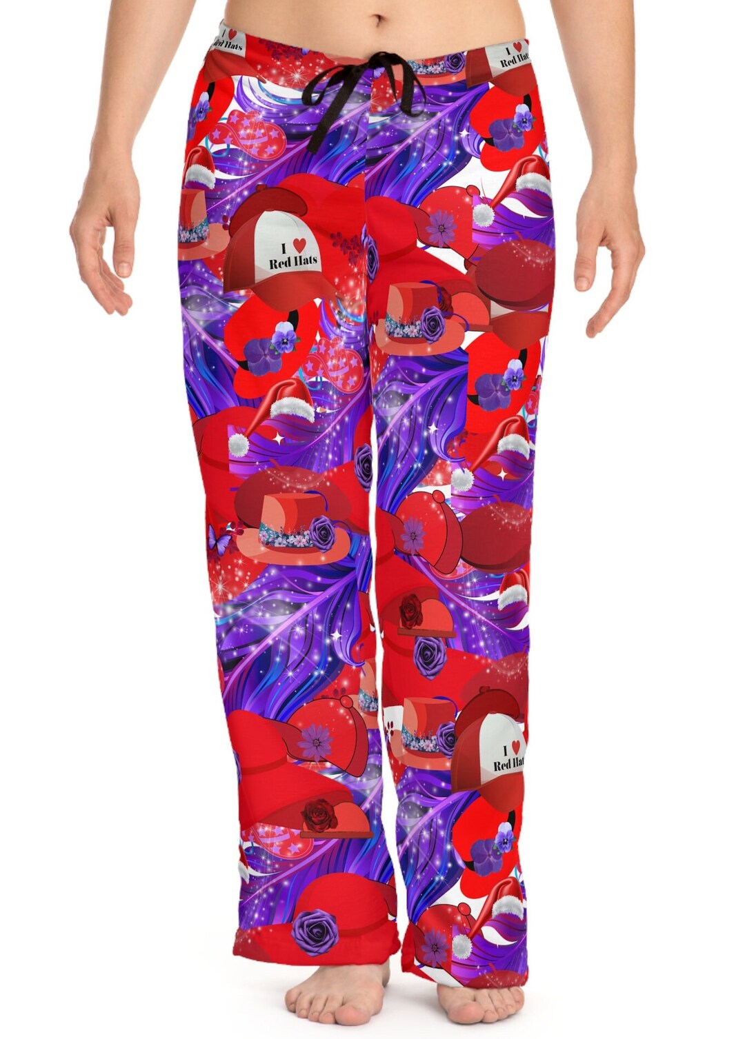 Red Hat Pants, Red Hat Lady, Red Hat, Red Hat Thin Pants, Red and ...