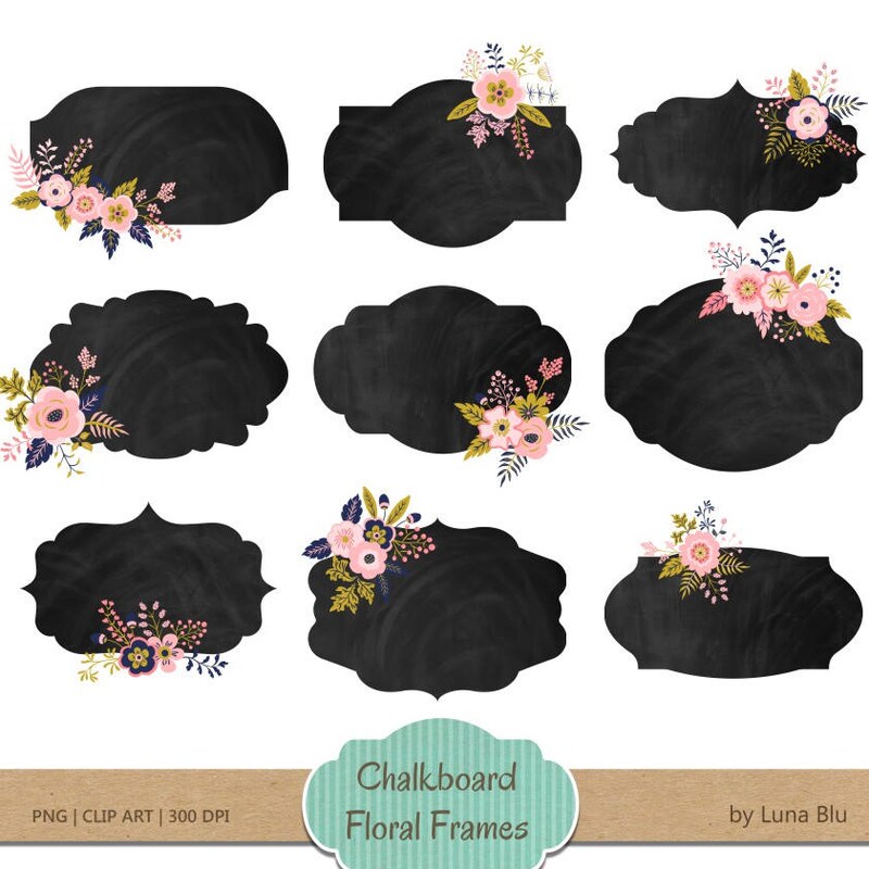 Floral Chalkboard - Etsy