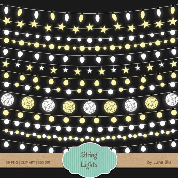 Fairy Lights Clipart - Etsy