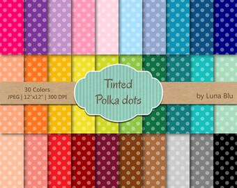 Polka Dots Digital Paper pack: Vintage Polka Dots | Etsy