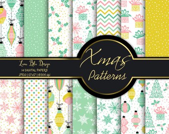 Christmas Papers Wood Digital shabby rustic invitations | Etsy