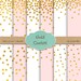 Gold Confetti Digital Paper: Blush White and Gold | Etsy