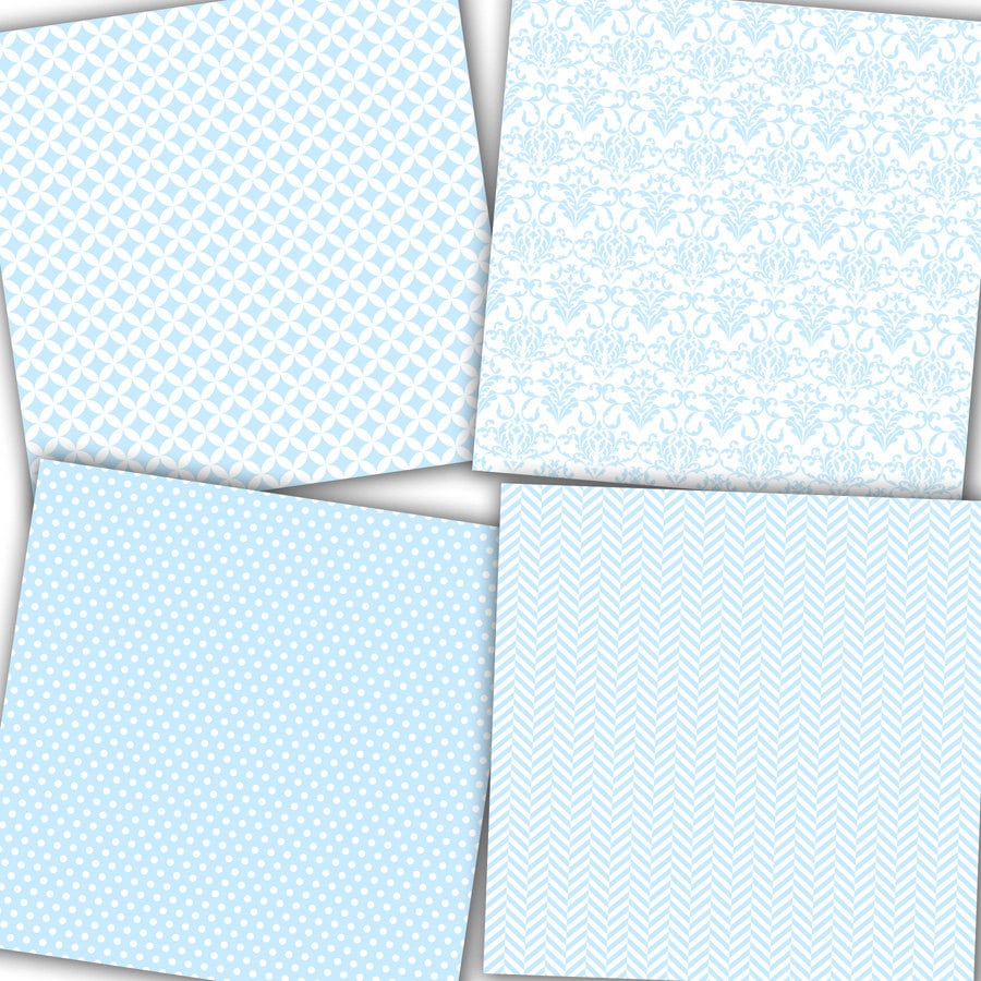 Baby Blue Digital Paper: baby Blue Patterns Soft | Etsy