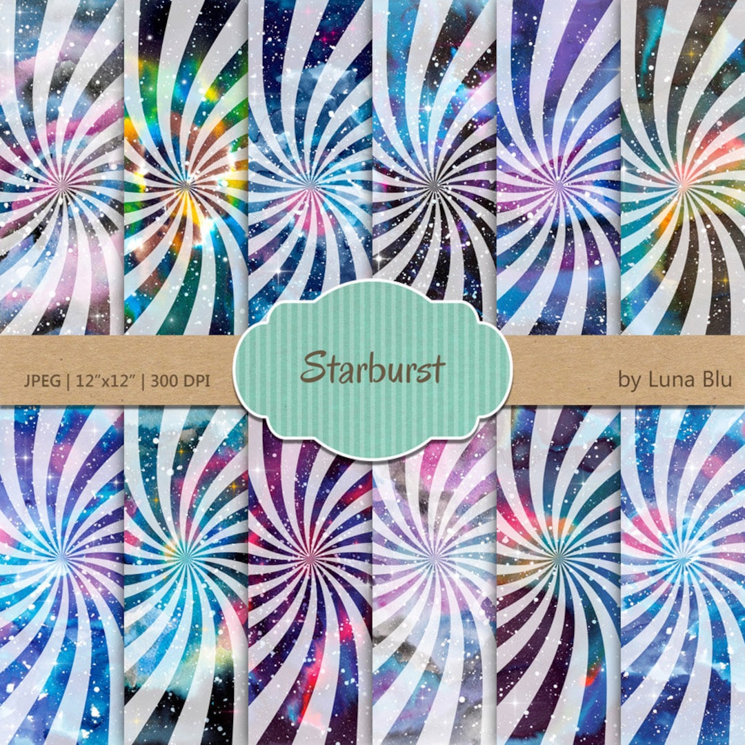 Starburst Digital Paper, Galaxy Digital Paper, Night Sky Digital Paper ...