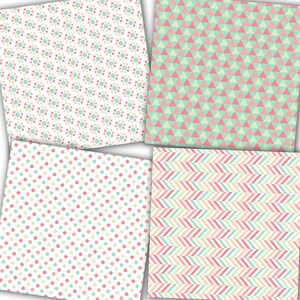 Geometric Digital Paper: "pastel Geometric" Pastel Scrapbook Paper ...