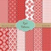 Red Digital Paper: red Patterns Christmas Red | Etsy