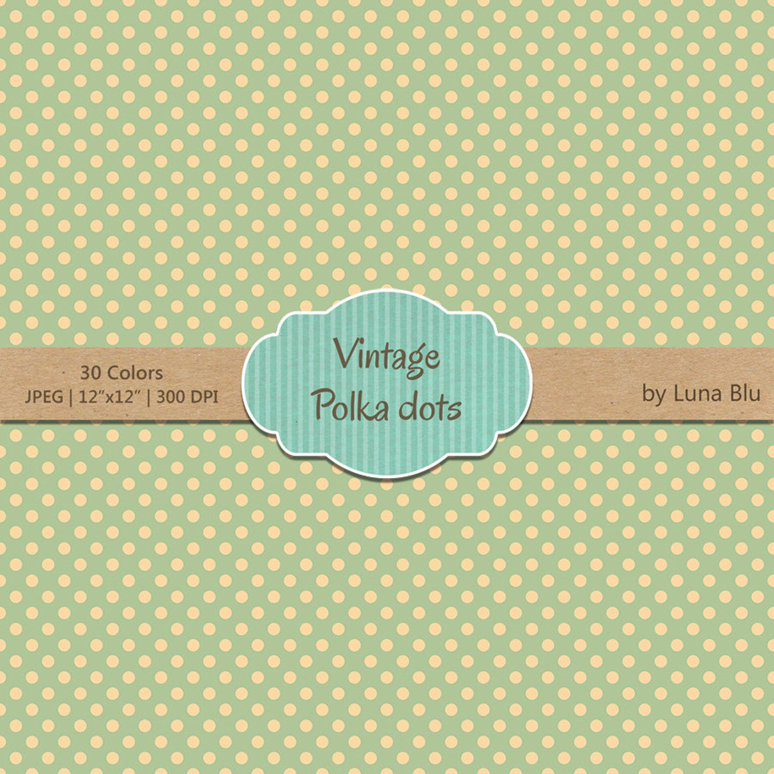 Polka Dots Digital Paper Pack: vintage Polka Dots | Etsy