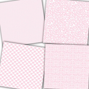 Baby Pink Digital Paper: Baby Pink Patterns soft | Etsy