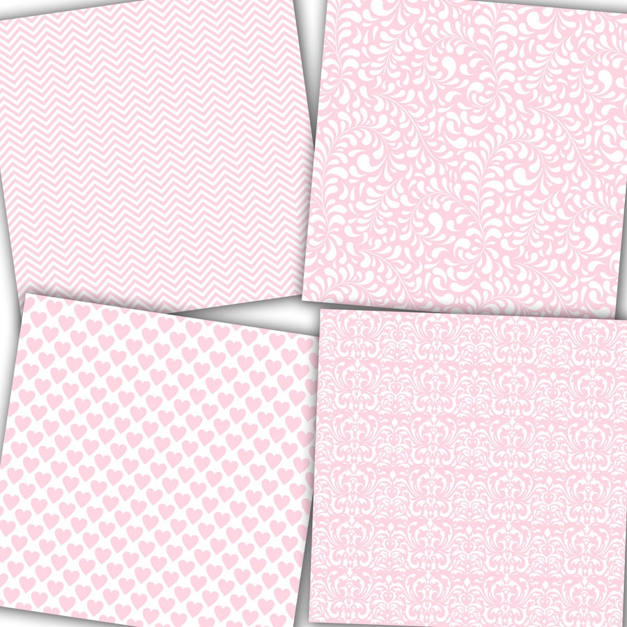 Baby Pink Digital Paper: baby Pink Patterns Soft - Etsy Canada