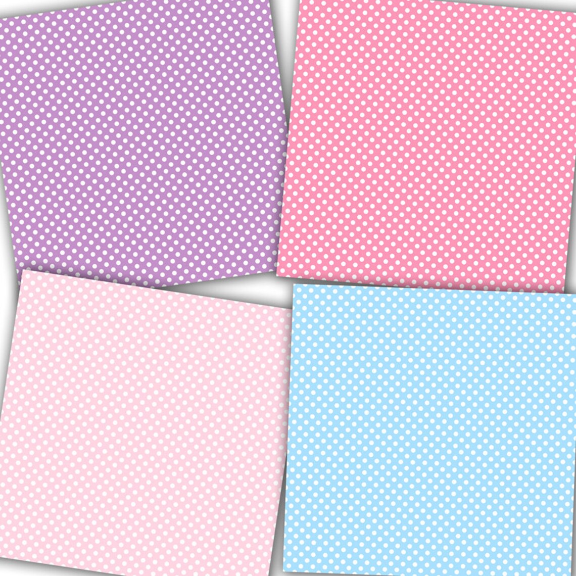 Polka Dots Digital Paper pack: Rainbow Polka Dots | Etsy