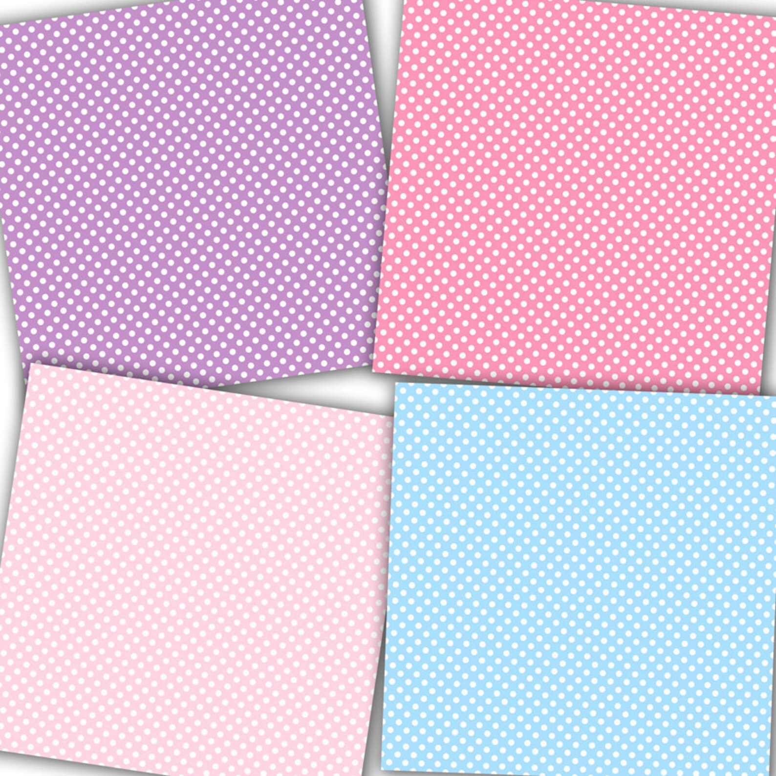 Polka Dots Digital Paper pack: Rainbow Polka Dots | Etsy