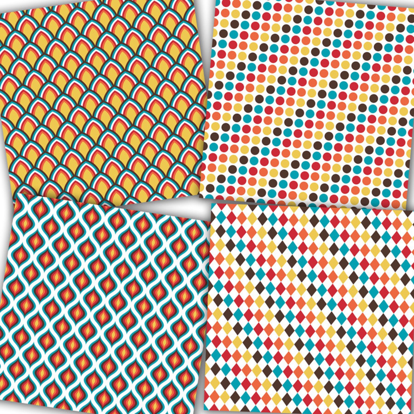 Geometric Digital Paper: Geometric Patterns | Etsy