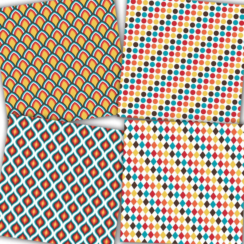 Geometric Digital Paper: Geometric Patterns | Etsy