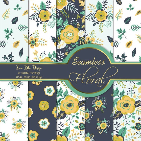 Digital Paper Flower Digital Paper Floral Floral Digital | Etsy