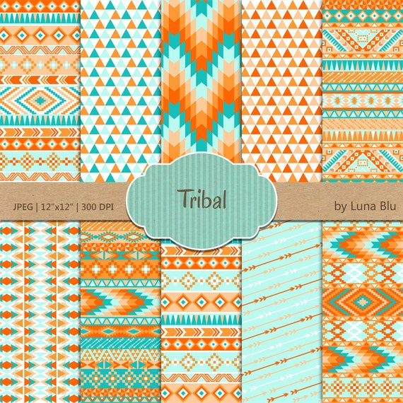 Turquoise Tribal Pattern